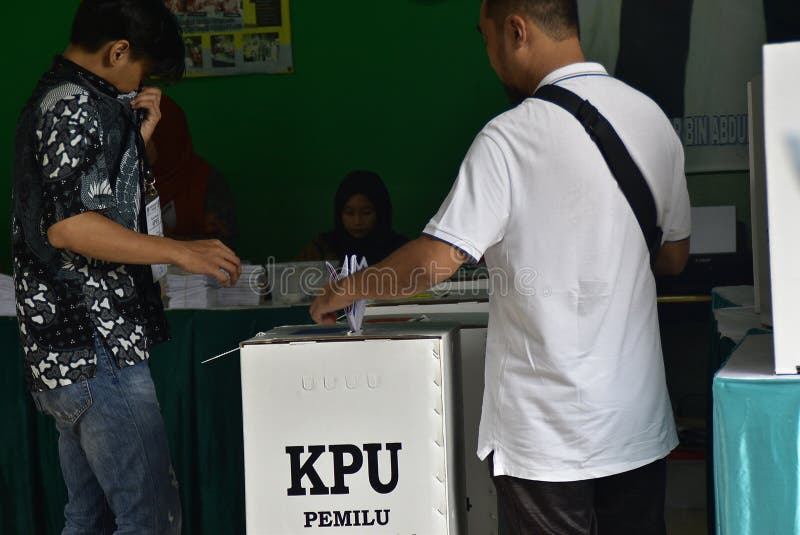 Voting Process at a Number of Polling Stations or TPS in Jakarta in the ...