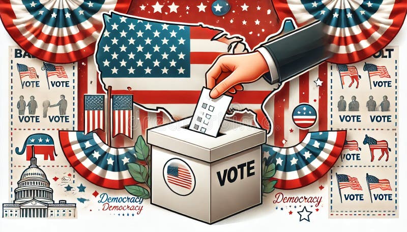 Voting Process in US Elections. AI Generated Stock Photo - Image of ...