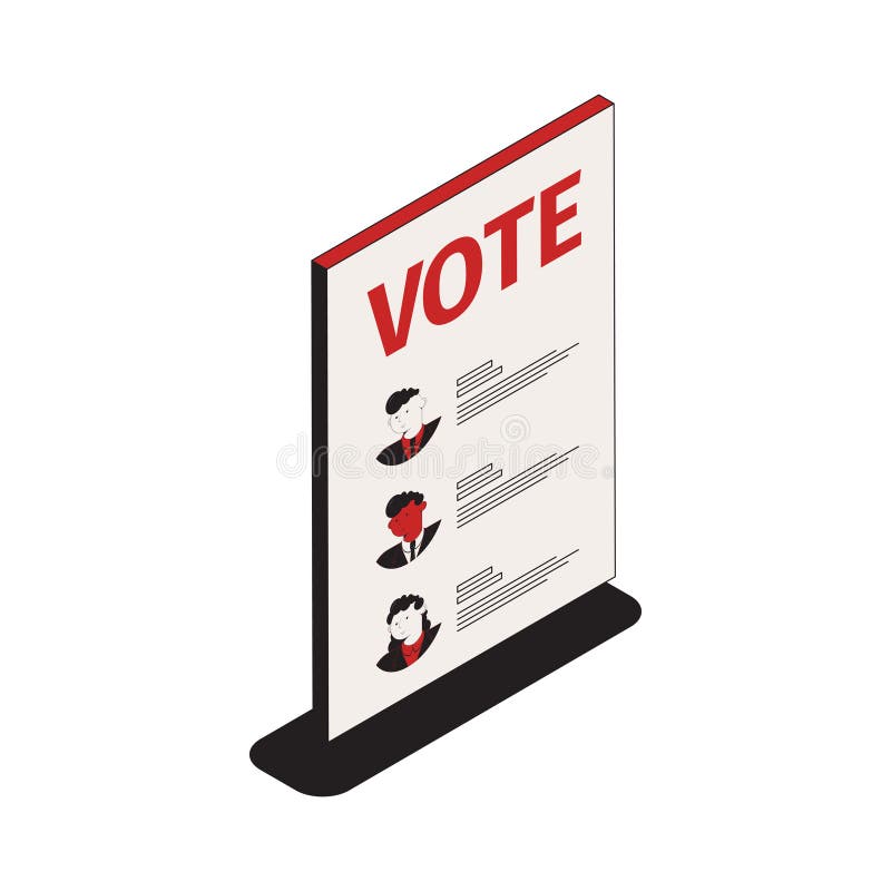Voting Program List Composition Stock Vector - Illustration of citizen ...