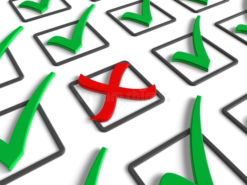 Voting/rejection concept stock illustration. Illustration of approved ...