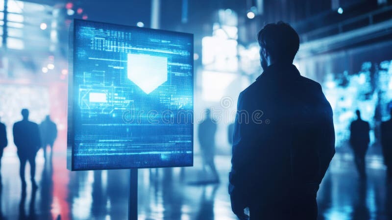 Voting Results Displayed on a Digital Screen in a High-tech ...