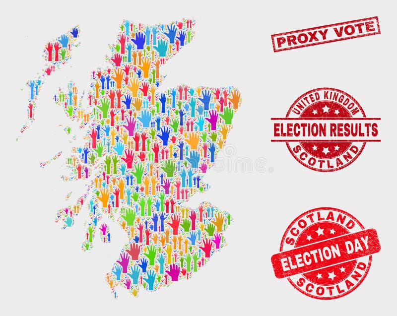 Voting in Scottish Election Stock Illustration - Illustration of ...