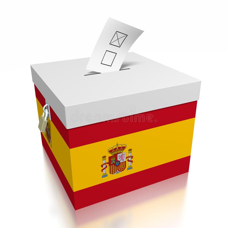 Spain, Ballot Box, Flags and Symbols Stock Vector - Illustration of ...