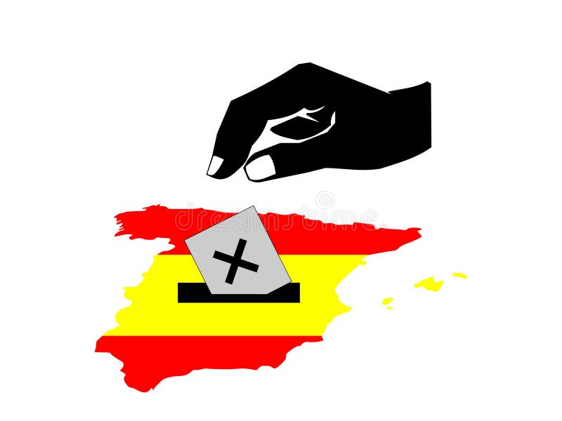 Voting in Spanish election stock vector. Illustration of selection ...