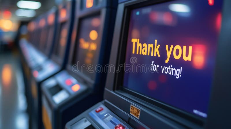 Voting Terminals Display Gratitude Message after Citizens Participate ...