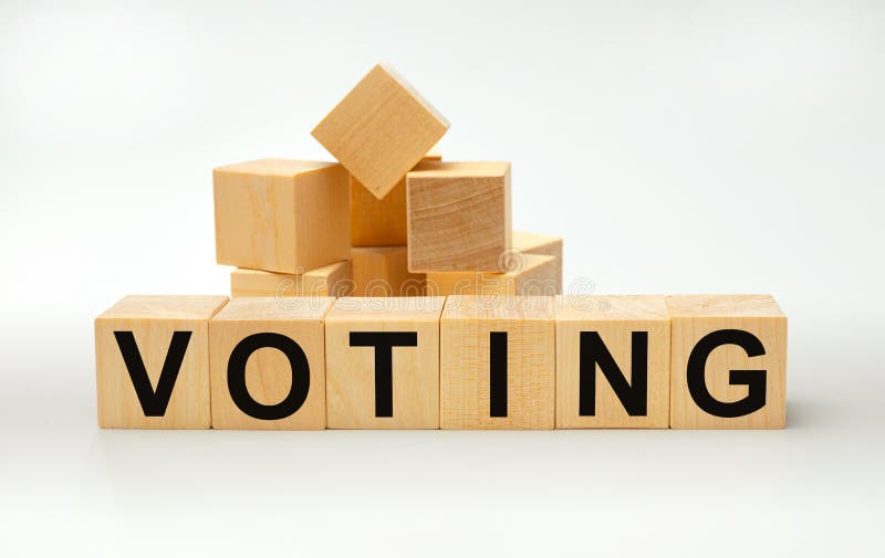 VOTING - Word from Wooden Blocks Stock Image - Image of republican ...