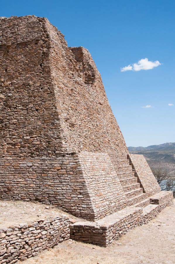 Votiva Pyramid, La Quemada (Mexico) Stock Image - Image of mexican ...
