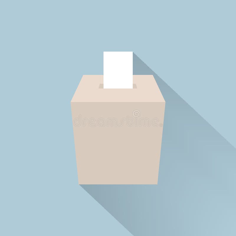 Votación Del Voto Con La Caja Ilustración Del Vector Stock de ...