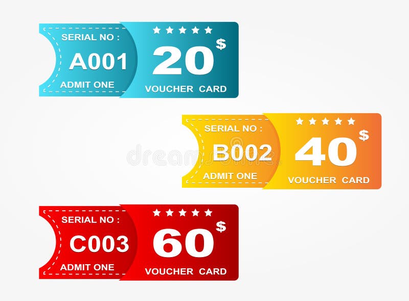 Voucher card stock vector. Illustration of orange, coupon - 29041789