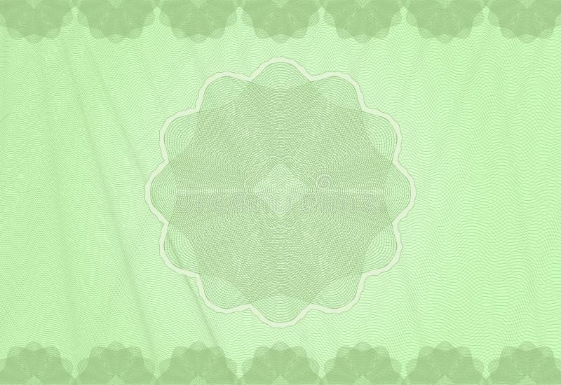 Voucher Coupon Template with Guilloche Pattern Stock Illustration ...