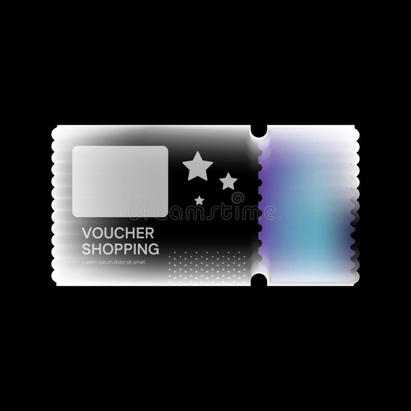 Voucher Discount Glassmorphism Style Template Design Stock ...