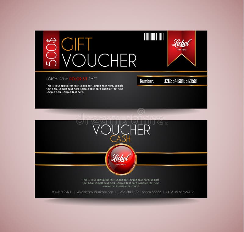 Voucher Gift Card Layout Template for Your Promotional Design Stock ...