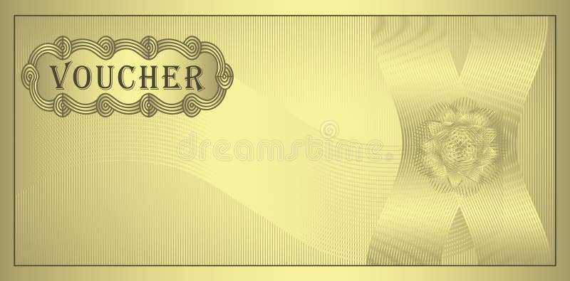 Voucher gold stock vector. Illustration of banner, business - 20903297