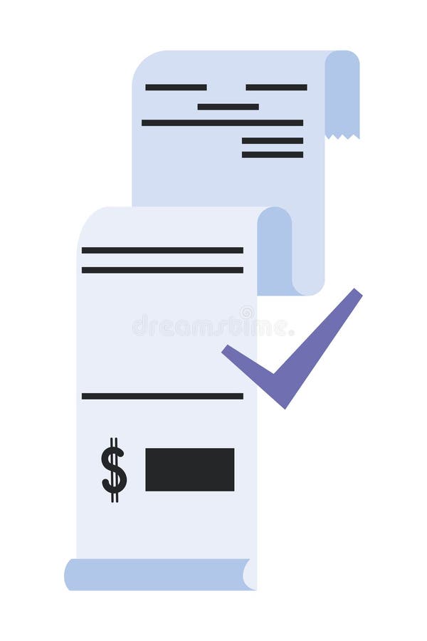 Voucher Payment and Check Mark Stock Vector - Illustration of invoice ...