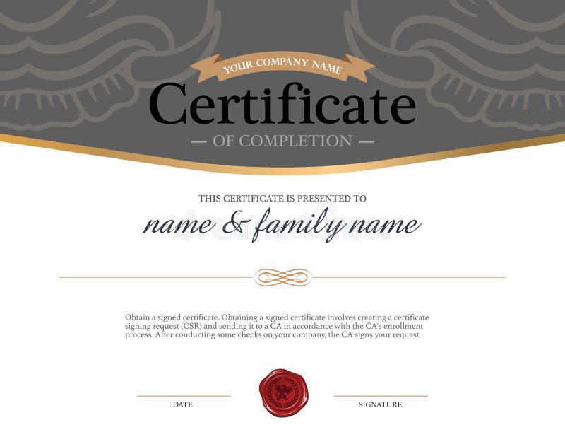 Voucher Template with Premium Vintage Pattern. Stock Vector ...