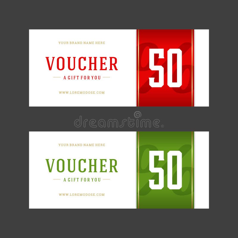Voucher Template Retro Design Vector Stock Vector - Illustration of ...