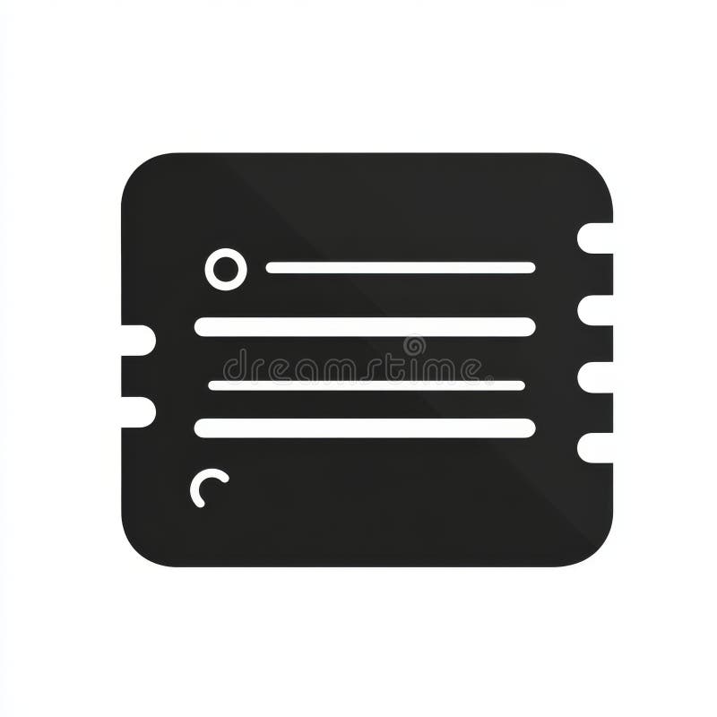 Voucher, Ticket Icon Displaying a Stock Sticker, Designed in a Simple ...