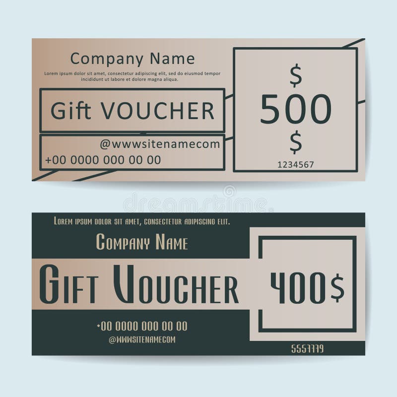 Vouchers stock vector. Illustration of elegant, monetary - 58910887