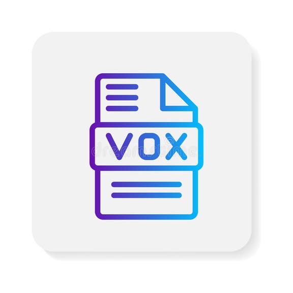 Vox Audio Document File Type Flat Icons. Extension, Format, Archive ...