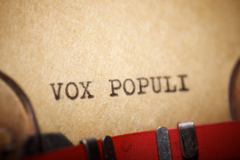 Vox populi phrase stock image. Image of culture, write - 303870301