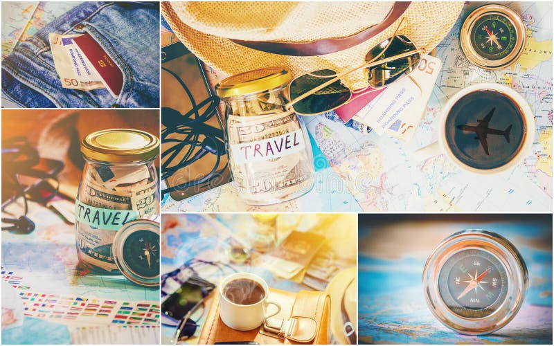 Voyage De Collage Carte Bon Photo stock - Image du jour, vacances ...