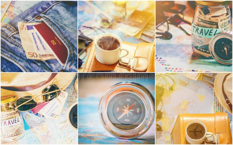 Voyage De Collage Carte Bon Image stock - Image du vacances, collage ...