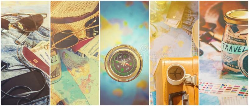 Voyage De Collage Carte Bon Image stock - Image du beau, décorez: 111938861