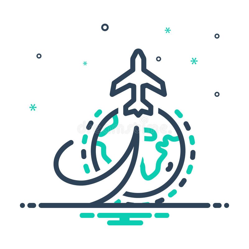Mix Icon for Voyage, Travel and Transport Stock Vector - Illustration ...