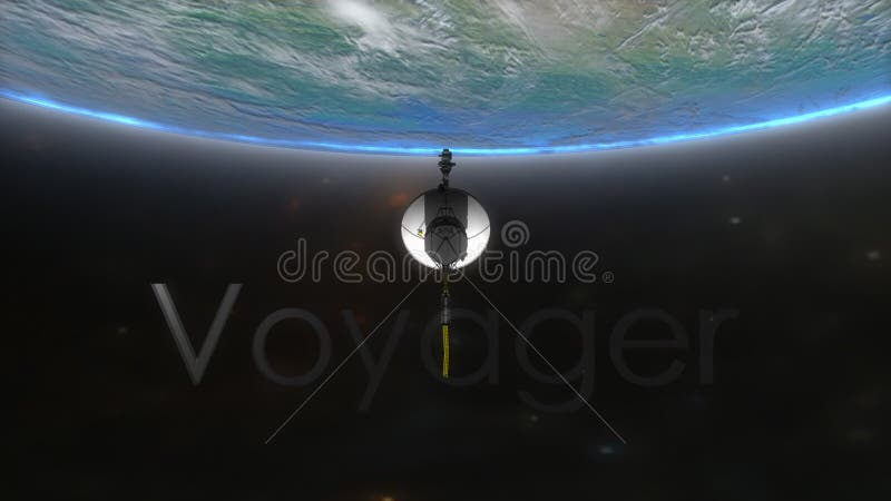 Voyager Spacecraft with Text Overlay. Stock Footage - Video of overlay ...