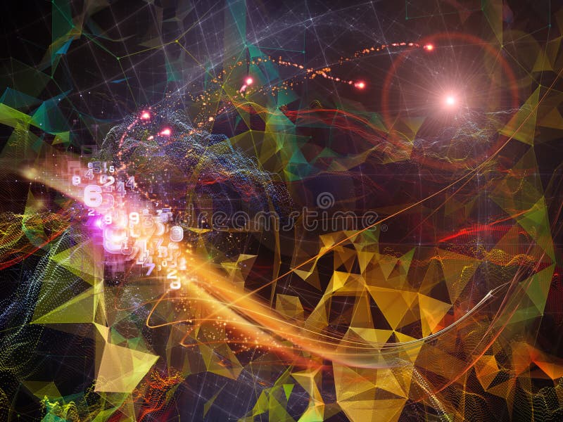 Voyages to Virtual World stock illustration. Illustration of geometry ...