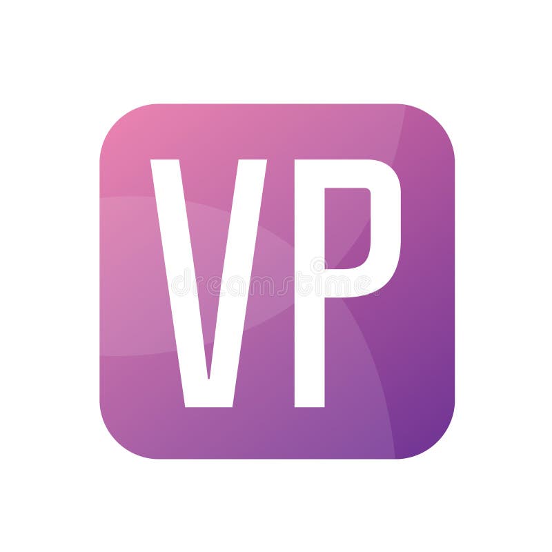 VP Letter Logo Design with Simple Style Stock Vector - Illustration of ...