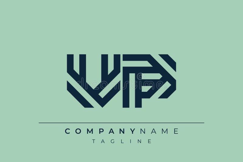 VP minimal line logo stock vector. Illustration of sign - 361949602