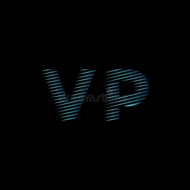 VP Monogram Lines Style Blue Light Vector Stock Vector - Illustration ...