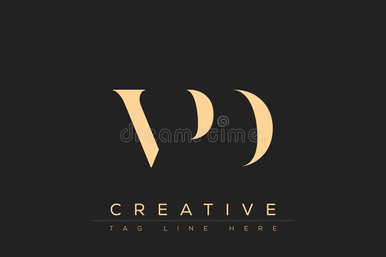 VPD Abstract Letter Logo Design Stock Vector - Illustration of elegant ...