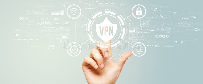 VPN Concept with Hand Pressing a Button Stock Photo - Image of access ...