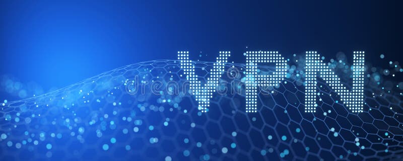 VPN Concept. Vpn Inscription on Abstract Network Background Stock ...