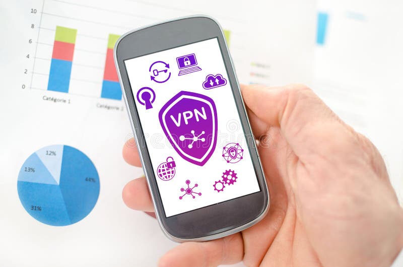 Vpn Concept on a Smartphone Stock Image - Image of secure, digital ...