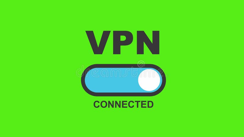 VPN Connected Privacy Protection Shield Green Screen Animation. Website ...