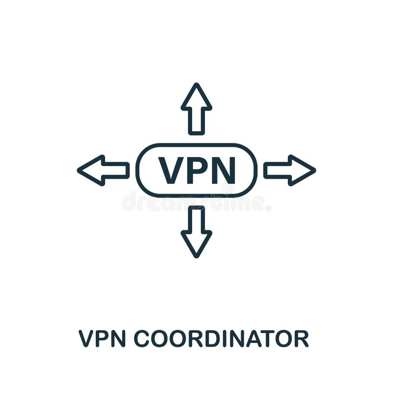Vpn Coordinator Icon Set. Four Simple Symbols in Diferent Styles from ...