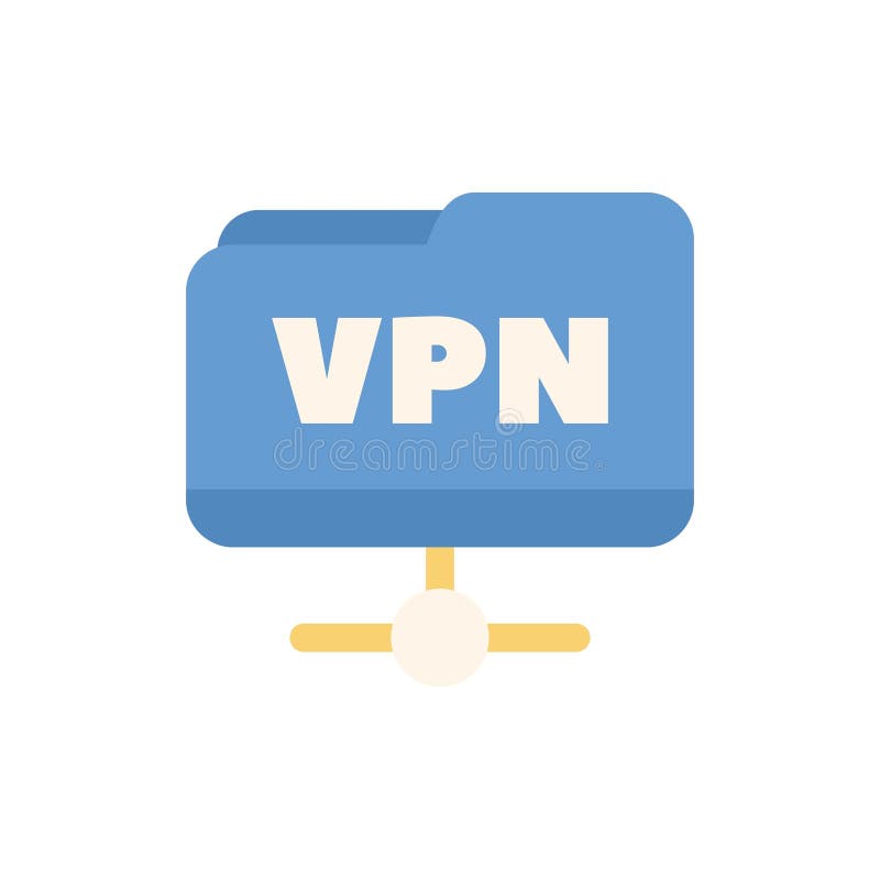 Vpn Folder Connecting To Server Using Secure Network Connection Stock