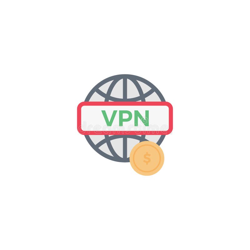 Vpn Global Vector Flat Colour Icon Stock Vector - Illustration of ...