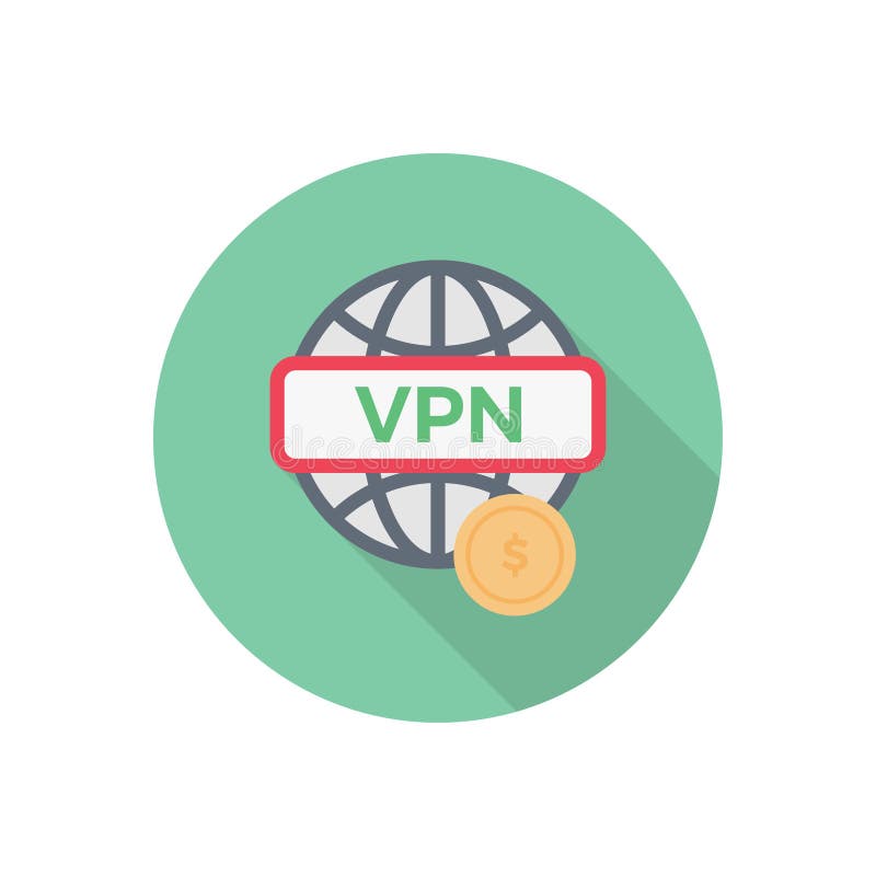 Vpn Global Vector Flat Colour Icon Stock Vector - Illustration of money ...