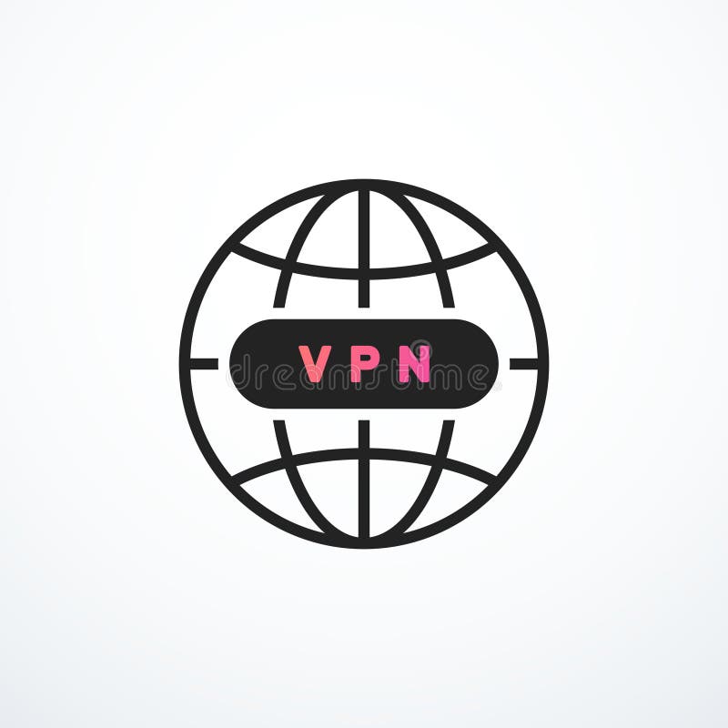 VPN Globe Icon. Vector Illustration Stock Vector - Illustration of ...