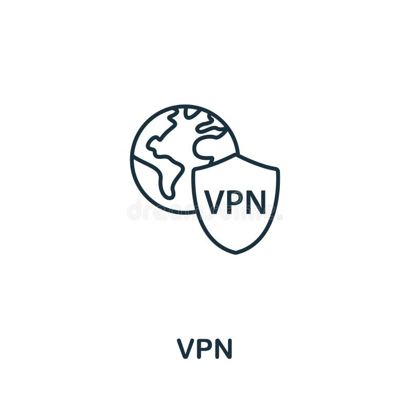 Vpn Icon. Monochrome Simple Cyber Security Icon for Templates, Web ...