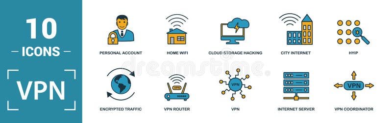 Vpn Tunnel Icon Set. Four Simple Symbols in Diferent Styles from Icons ...