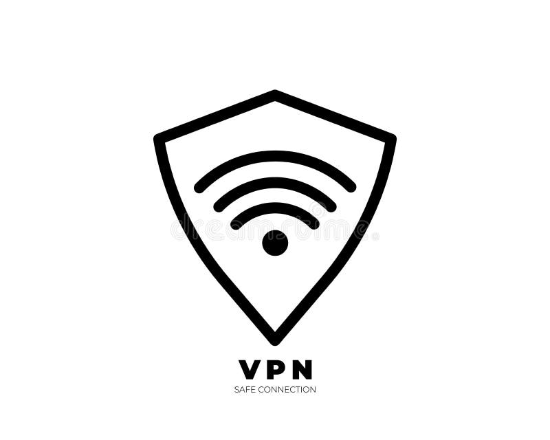 VPN Icon. Trendy Modern Flat Linear Vector VPN Icon on White Background ...