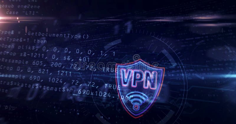 VPN Neon Sign Abstract Loopable Tunnel Animation Stock Video - Video of ...