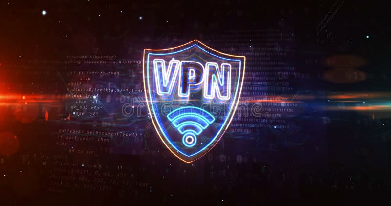 VPN Neon Sign Abstract Concept Animation Stock Video - Video of ...