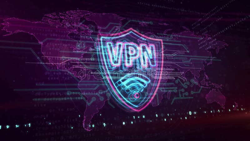 VPN Neon Sign Abstract Loopable Animation Stock Footage - Video of ...