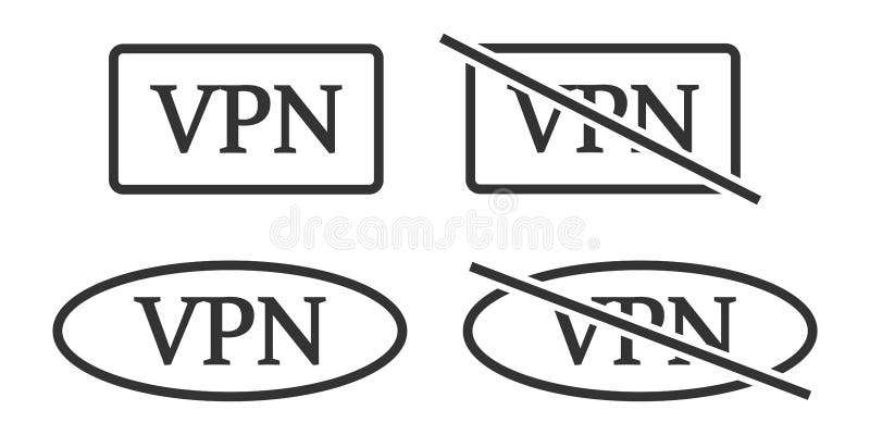 Vpn, No Vpn Icon. Virtual Private Network Symbol. Sign Protection ...